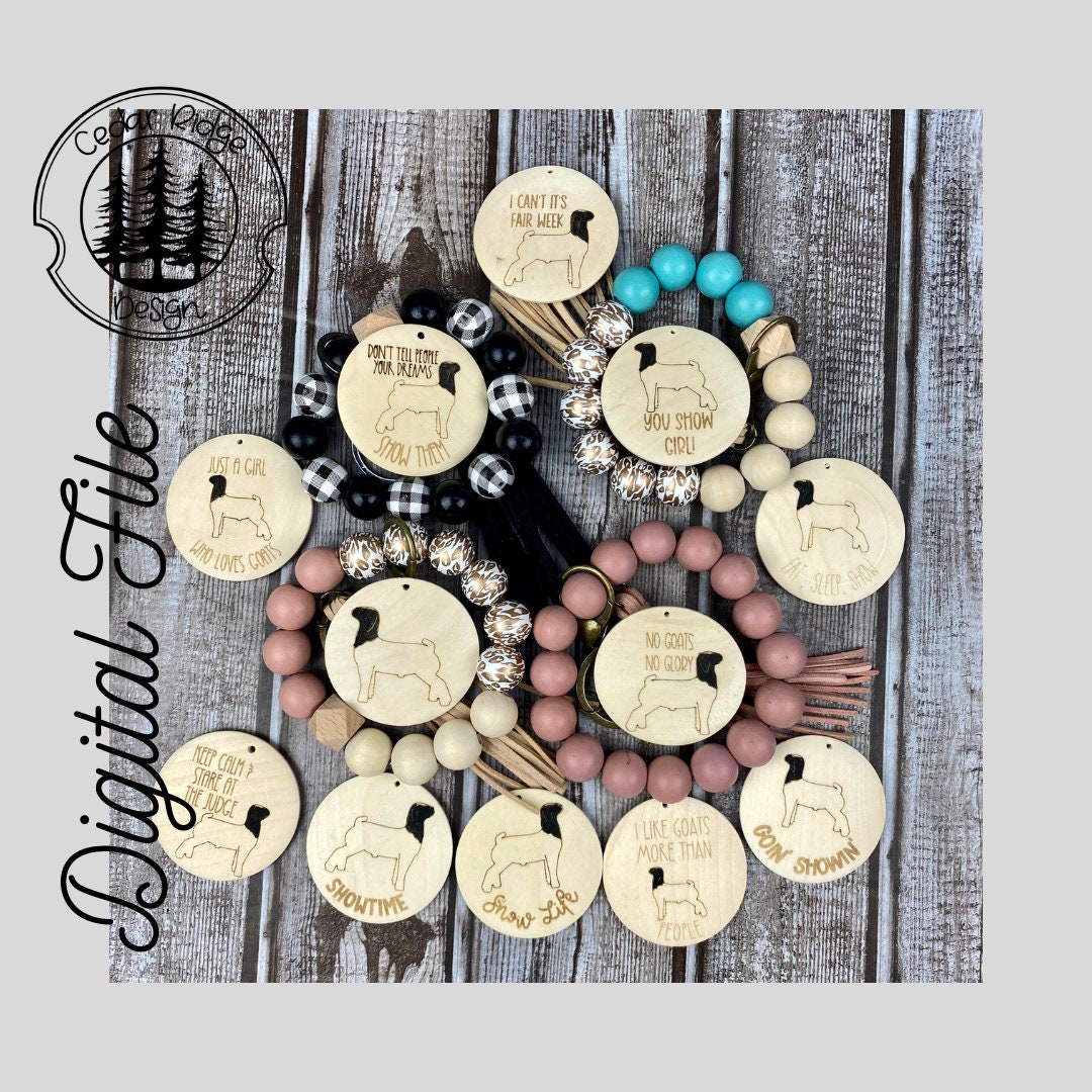 Show Goat/wether Wristlet Disc Designs/svg/laser Engraved/ Digital ...