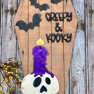 Spooky & Kooky Halloween Door Sign SVG/LASER Cut/digital/halloween Sign ...