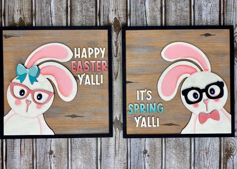Bunny Spring Sign/svg/ LASER Cut/ Digital/wall Decor/ Easter Sign ...