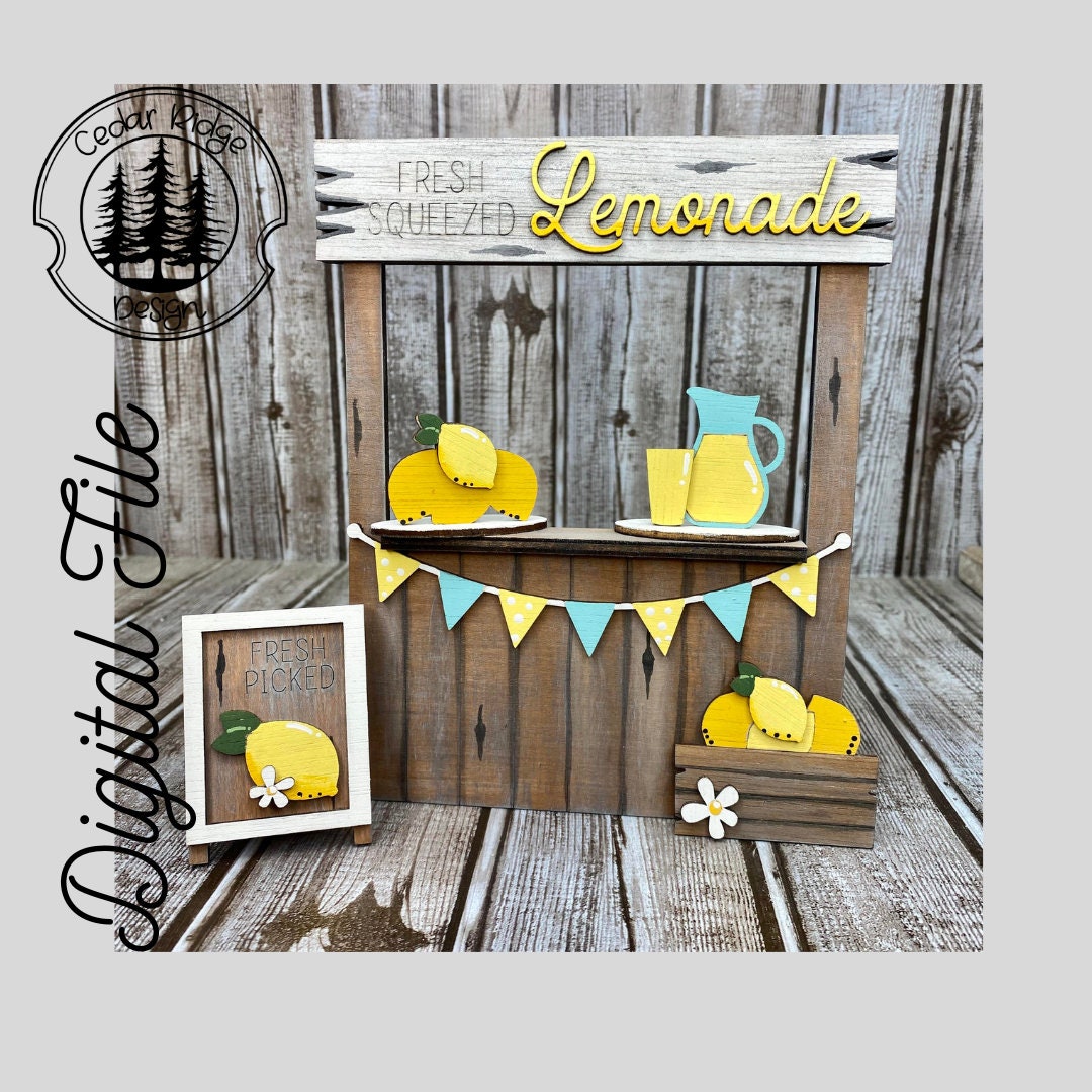 Lemonade Market Stand Svg/tiered Tray Decor/shelf Sitter/ LASER Cut ...