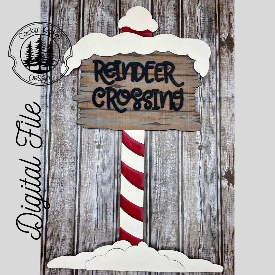 SVG/ LASER Cut /DIGITAL File/rustic Candy Cane Post Sign/christmas ...