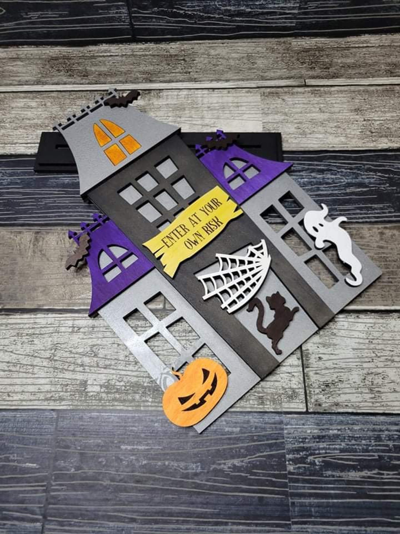 SVG/ LASER Cut/ Digital/haunted House Shelf - Etsy