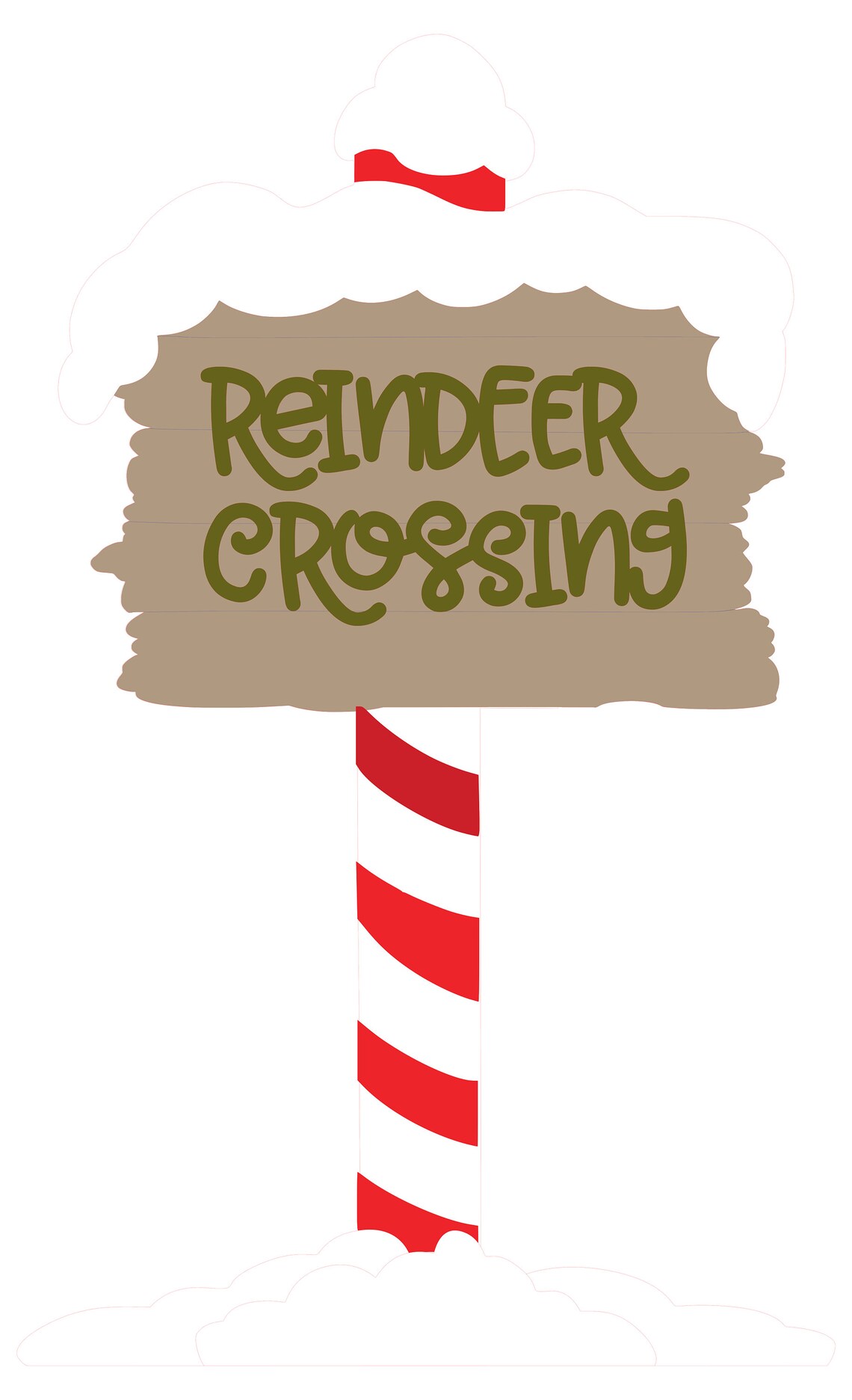 SVG/ LASER Cut /DIGITAL File/rustic Candy Cane Post - Etsy