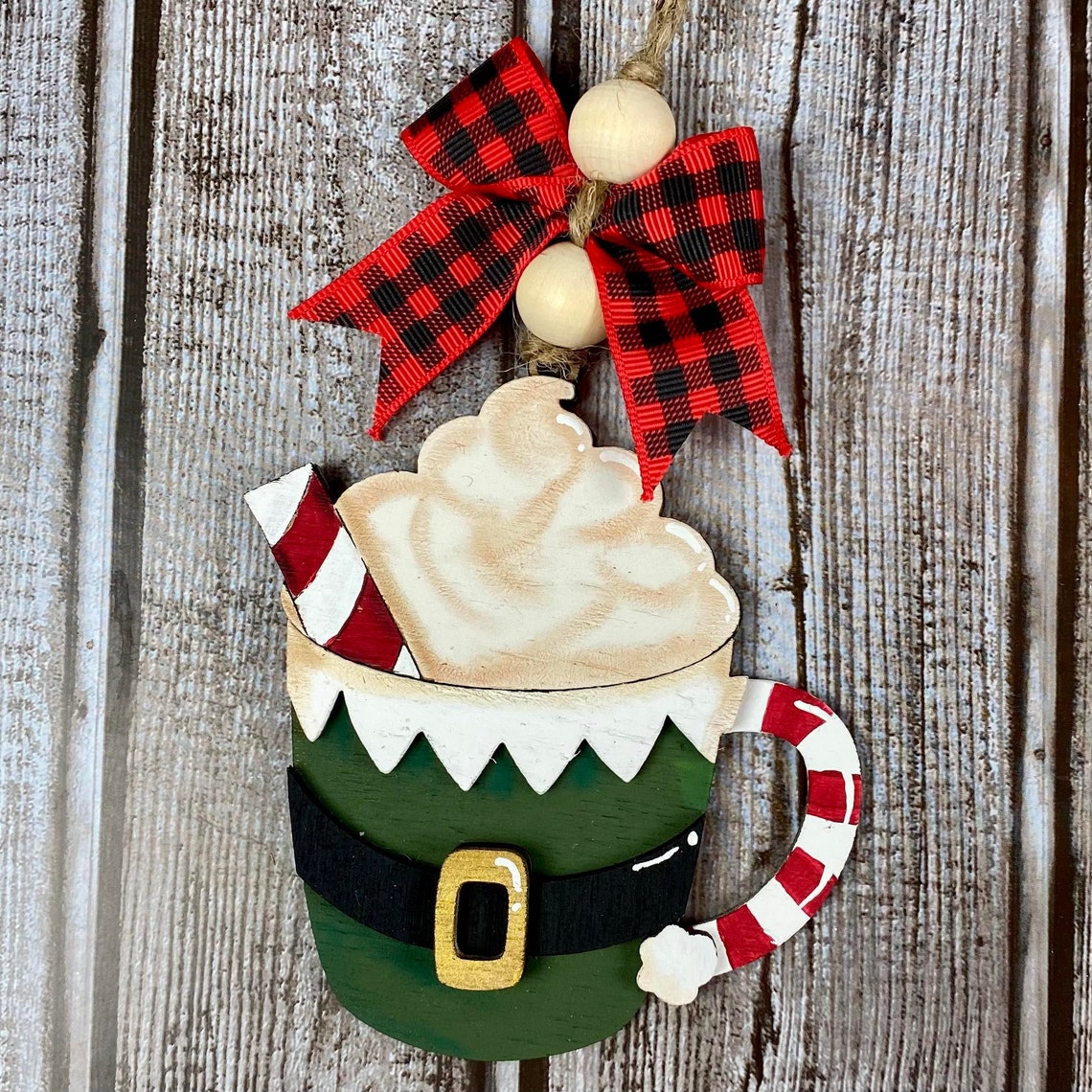 Hot Cocoa Ornament/ginger House Santa Suit Elf Ornament Set/svg/ LASER ...