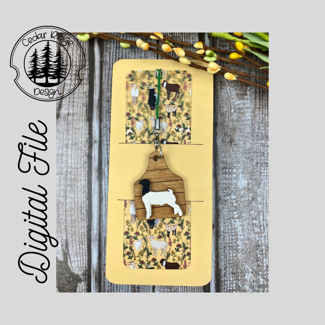 Wether Goat Bookmark Charm Keychain Set/svg/laser Cut/ Digital/bookmark ...