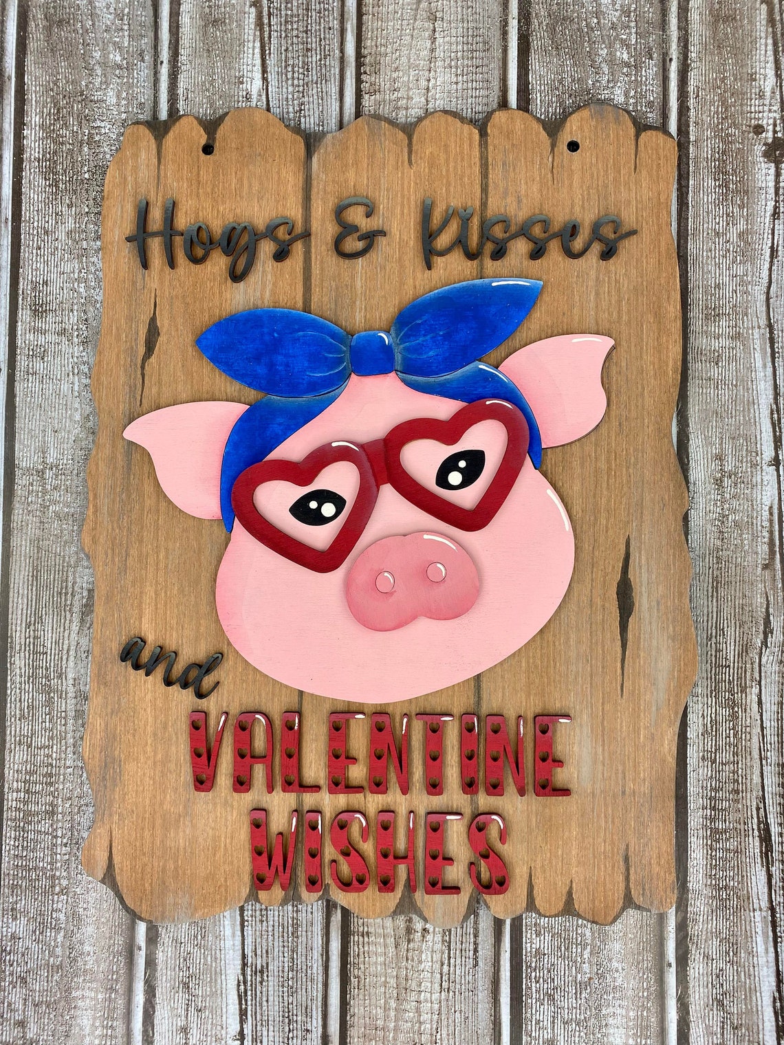 SVG/ LASER Cut/ Digital/hogs and Kisses Farmhouse Sign/porch Sign ...