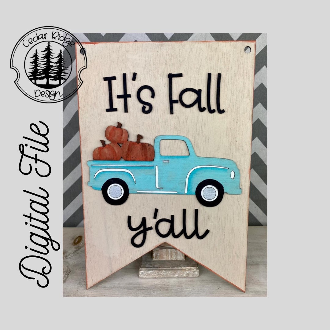 SVG/ LASER Cut/ Digital/vintage Truck/pumpkins/fall/it's Fall Y'all ...