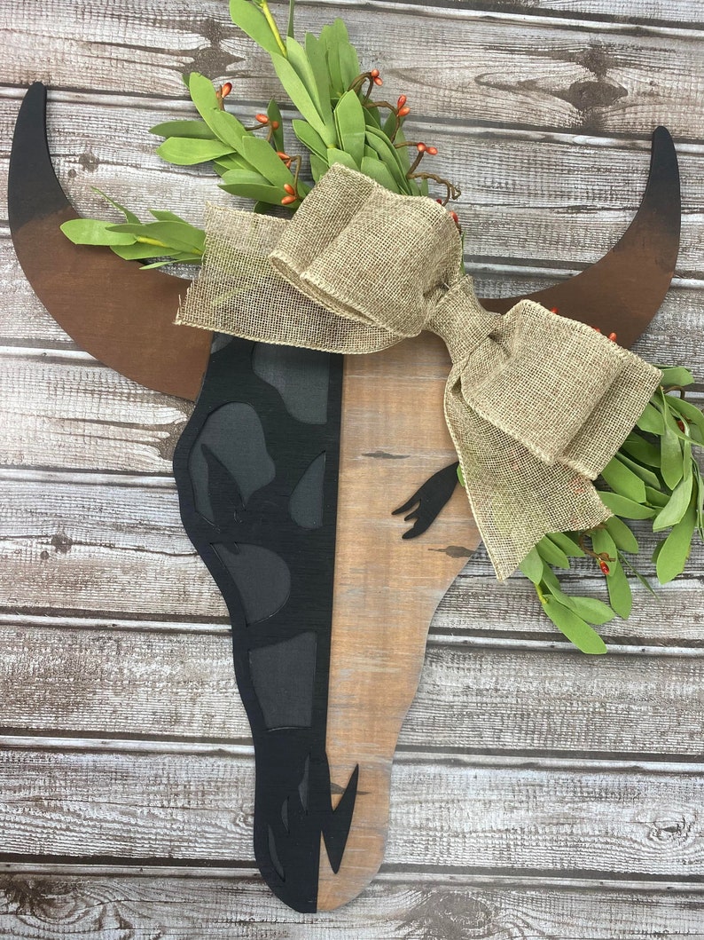 Cow Print Bull Sign/cow Print Bull Wall Sign SVG/ LASER Cut/ - Etsy