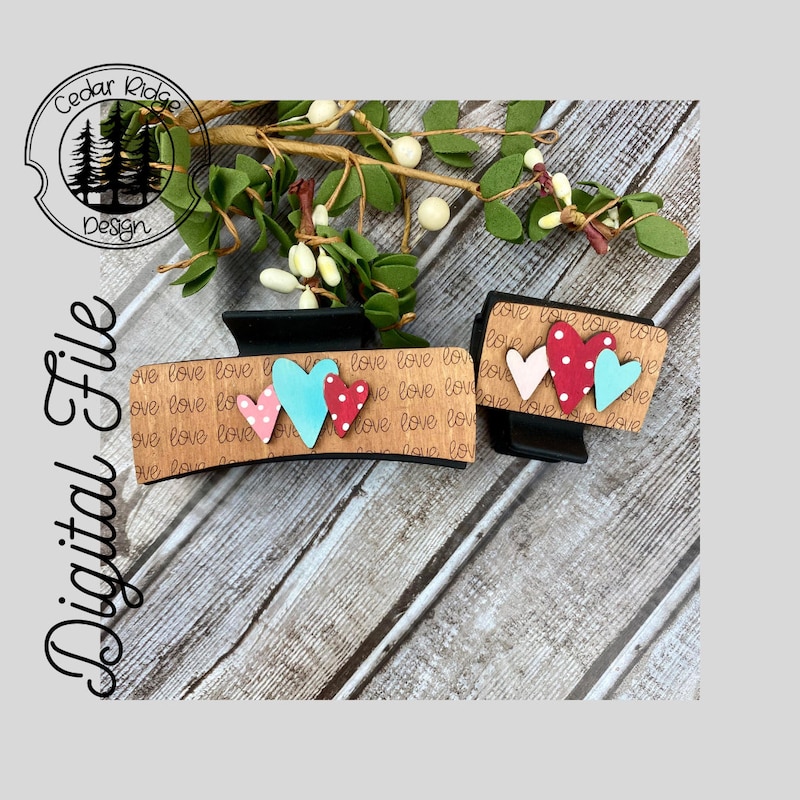 Large Claw Clip Heart - Etsy