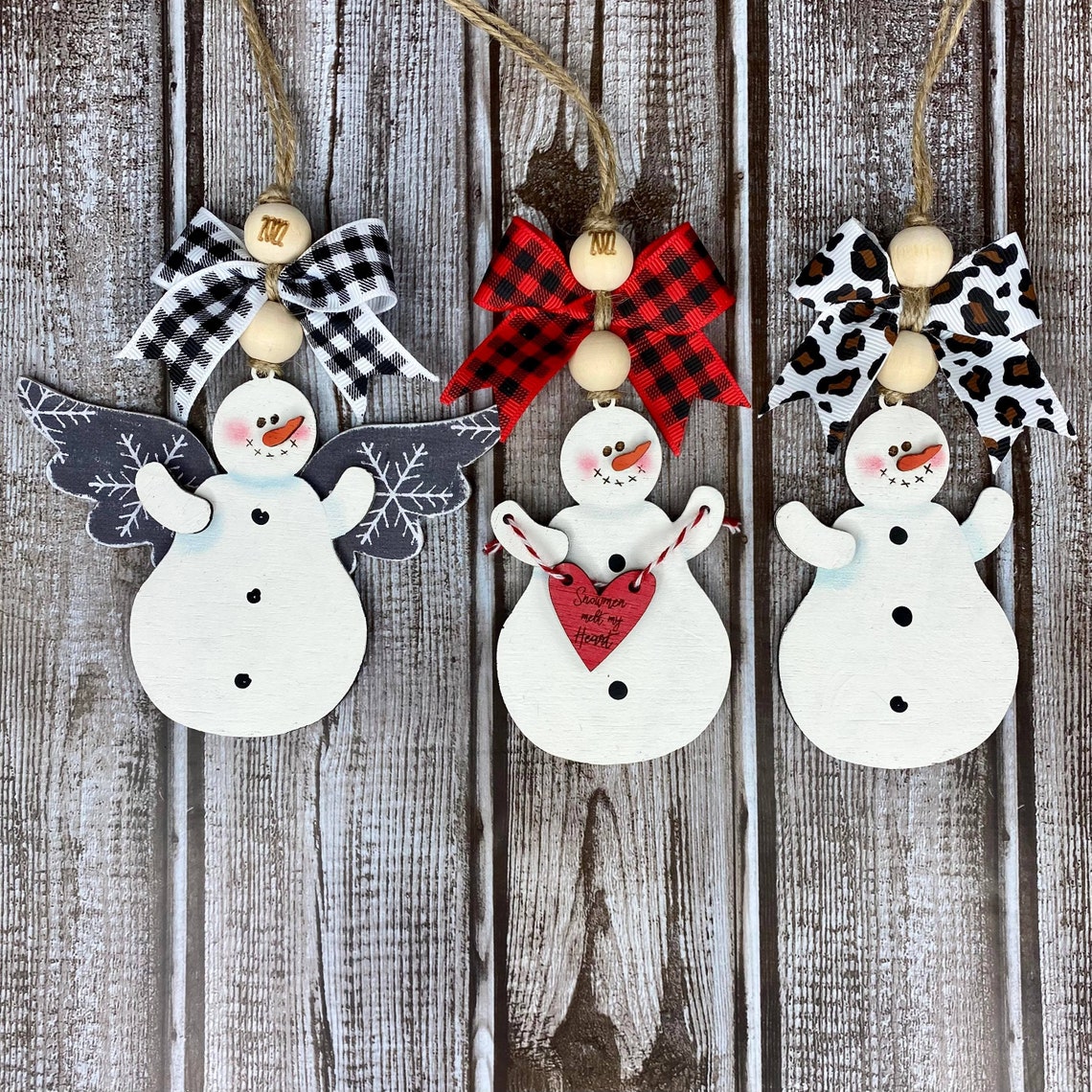 Snow Angel/snowman Ornament Set/svg/ LASER Cut/ - Etsy