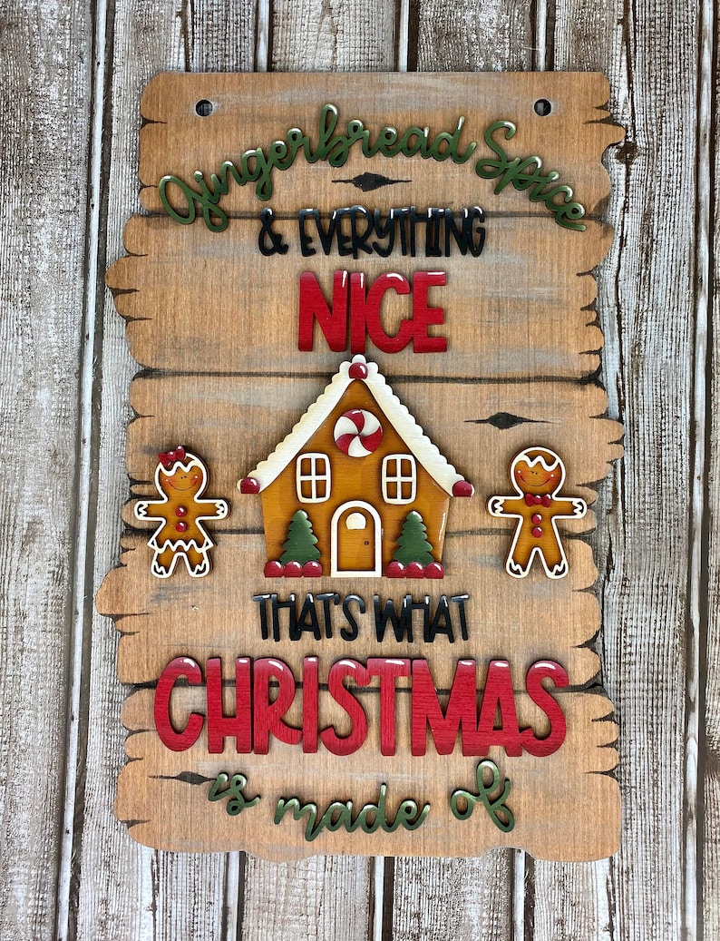 SVG/ LASER Cut/ Digital/gingerbread Welcome Sign/christmas - Etsy