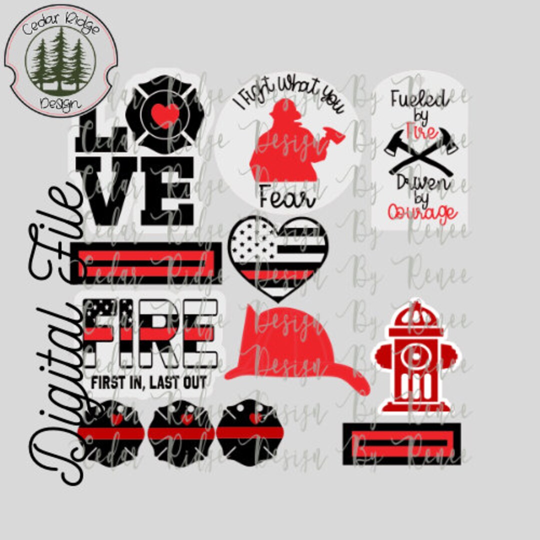SVG/ LASER Cut/ DIGITAL/ Firefighter/ I Fight What You Fear/tiered Tray ...