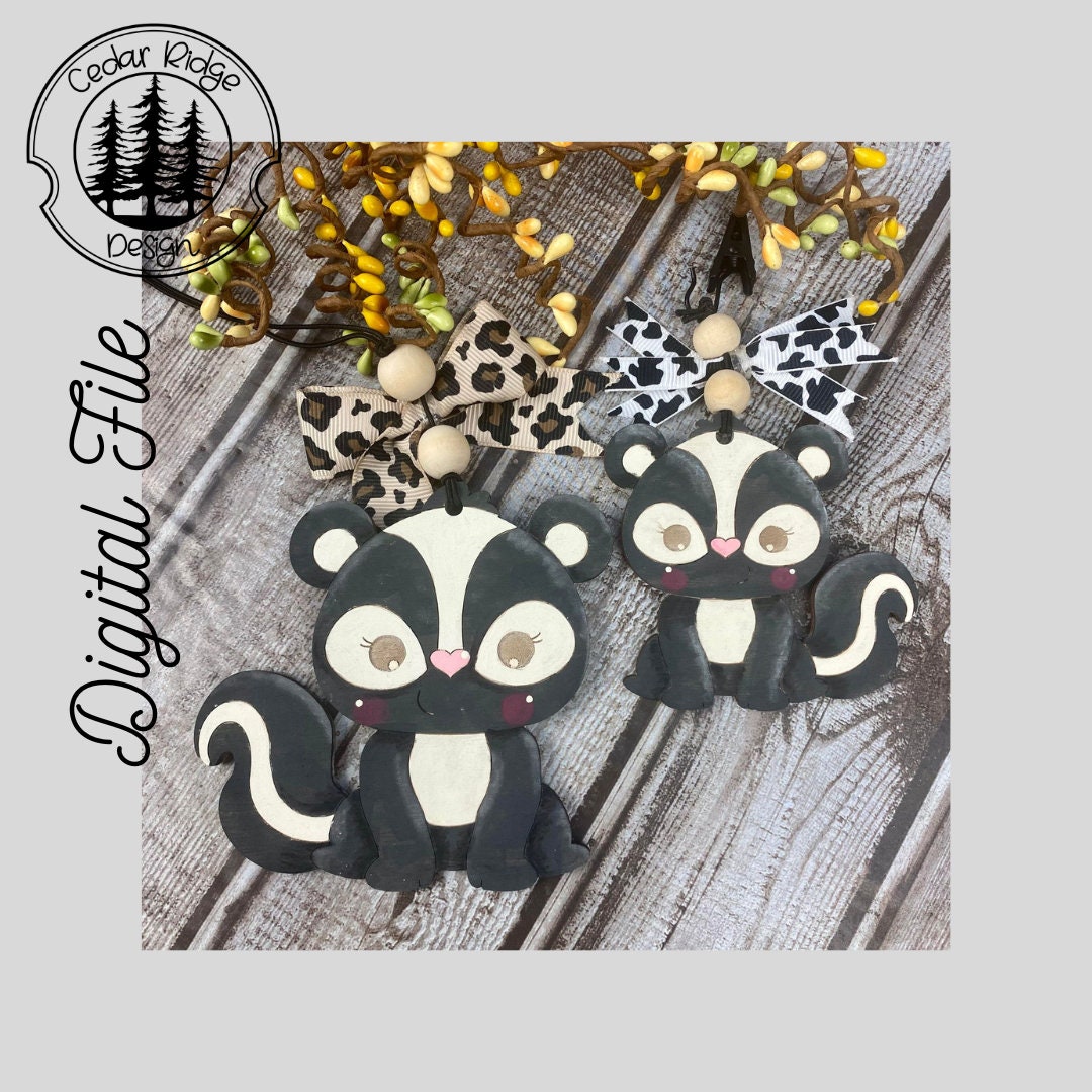 Skunk Car Charm/car Diffuser/air Freshener/vent Clip/svg/laser Cut ...