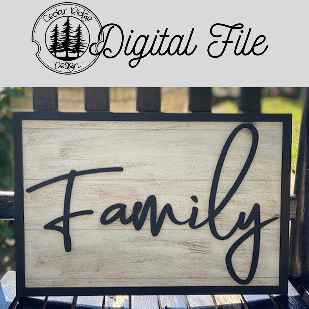 SVG/ LASER Cut/ Digital/family Farmhouse Sign/family/ Farmhouse Sign ...