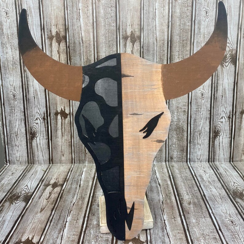 Cow Print Bull Sign/cow Print Bull Wall Sign SVG/ LASER Cut/ - Etsy