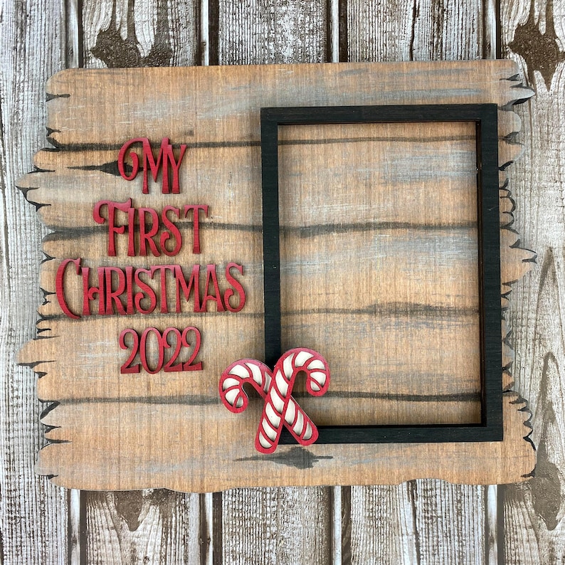 SVG/ LASER Cut/ Digital/4x6 Christmas Photo Frame/christmas - Etsy