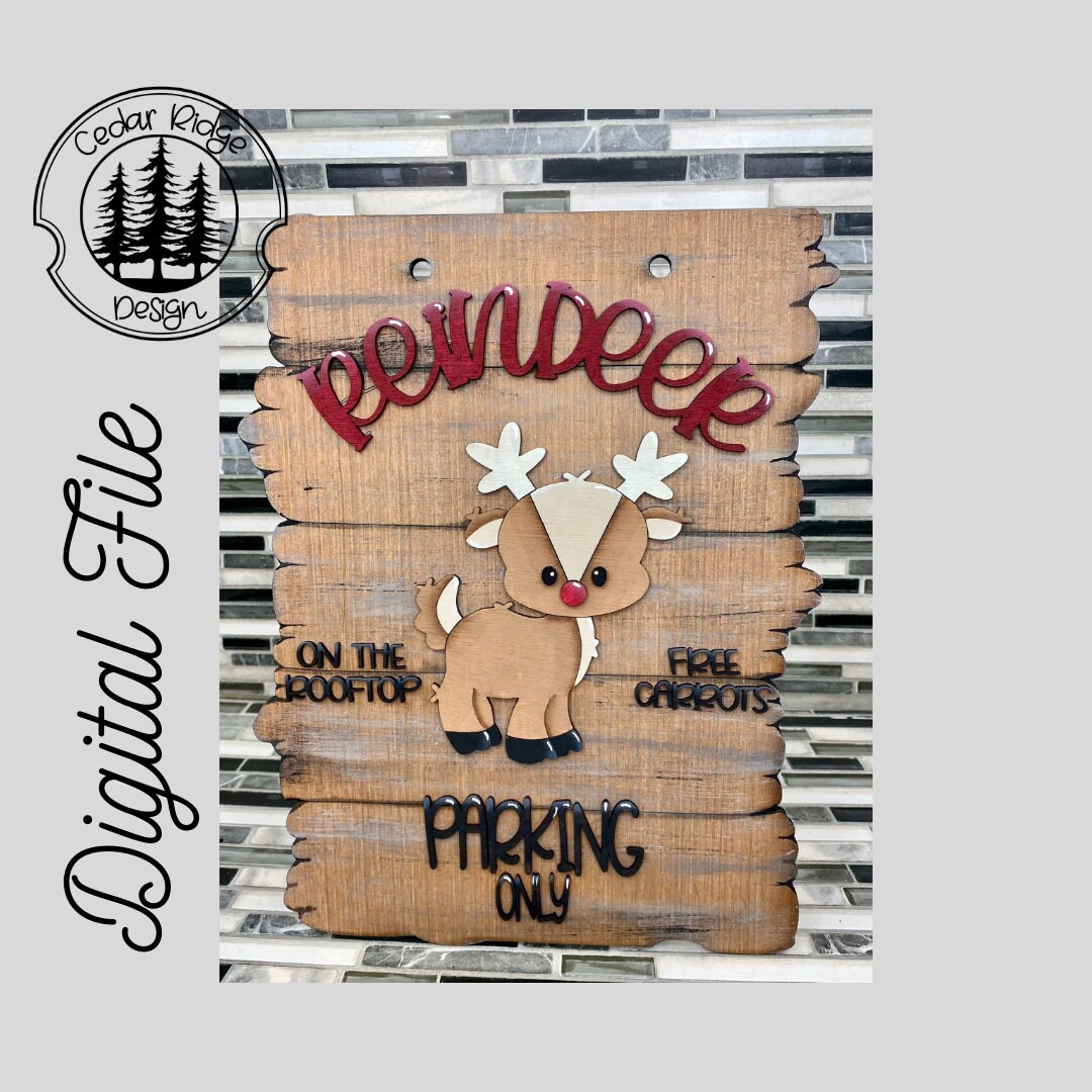 SVG/ LASER Cut/ Digital/reindeer Sign/christmas Sign/christmas - Etsy