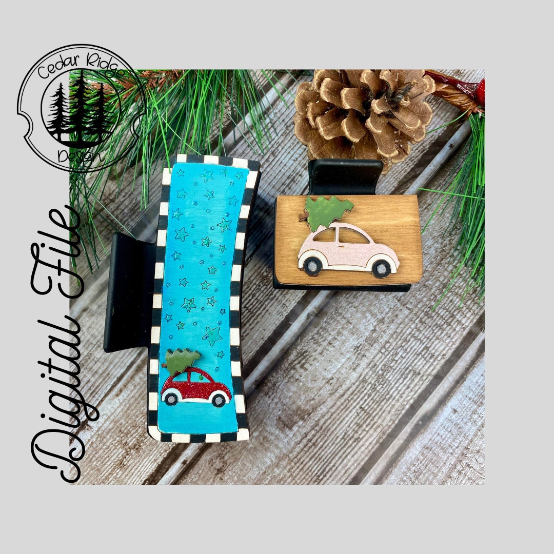 Vintage Car With Christmas Tree Clip/svg/ LASER Cut/ Digital/christmas ...
