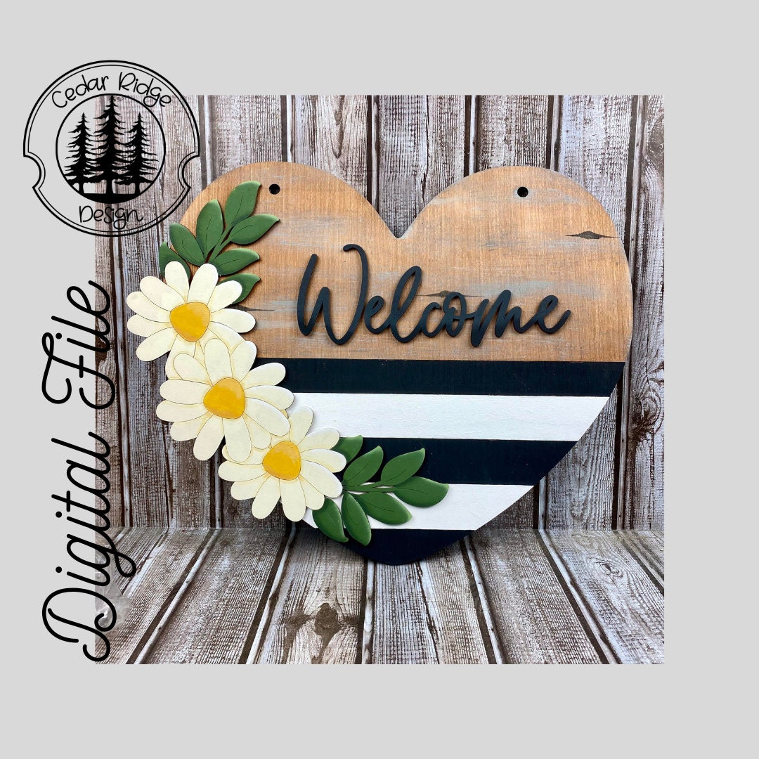 Daisy Nursery Welcome Svg/door Decor/nursery Name Sign/laser Cut ...