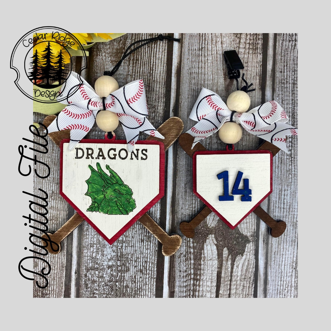 Baseball Softball Car Charm Svg/car Diffuser/air Freshener/vent Clip ...