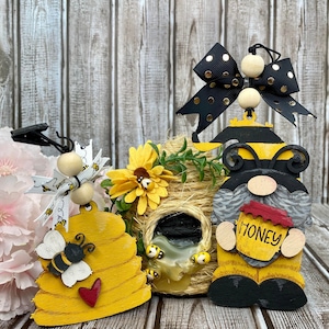 Bee Gnome and Skep Car Charm/car Diffuser/air Freshener/vent Clip/svg ...