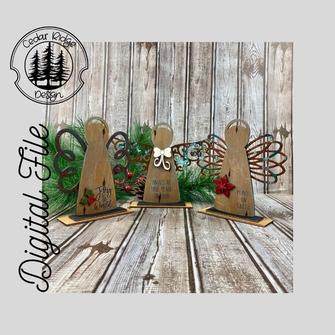 Christmas Angel Shelf Sitters SVG/LASER Cut/digital/christmas Angel ...