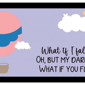 SVG/ LASER Cut/ Digital/what If I Fall Sign/ Hot Air Balloon Sign/door ...