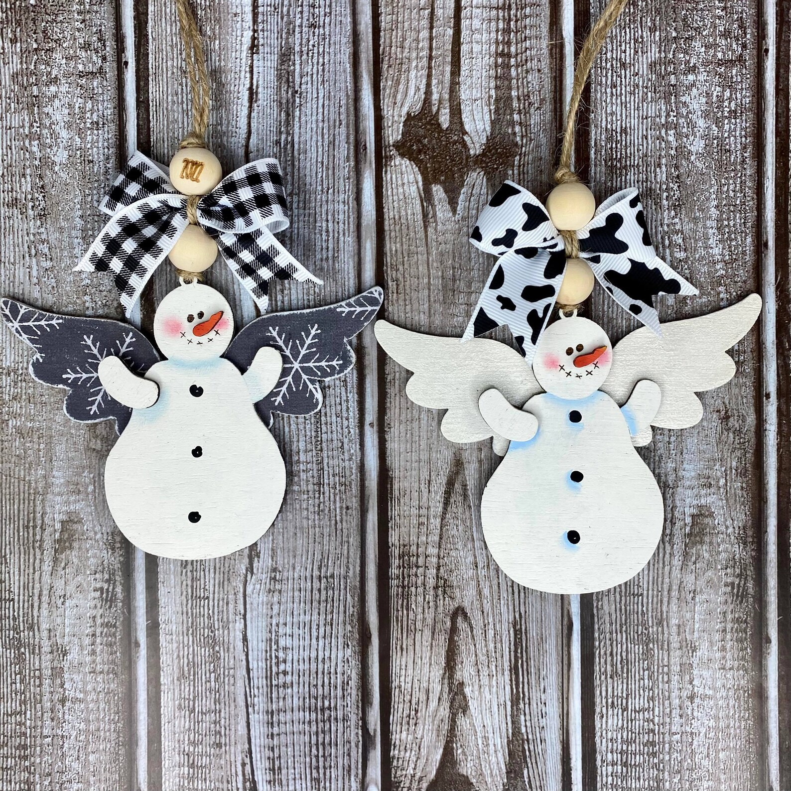 Snow Angel/snowman Ornament Set/svg/ LASER Cut/ - Etsy