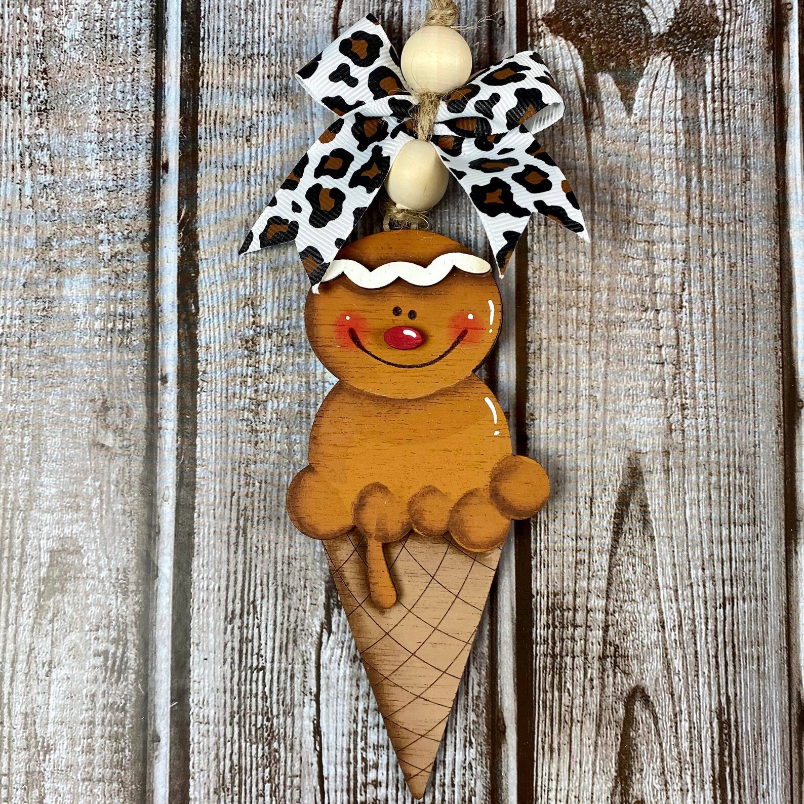 Ice-cream Cone Gingerbread Ornament/snowman Cone Ornament Set/svg ...