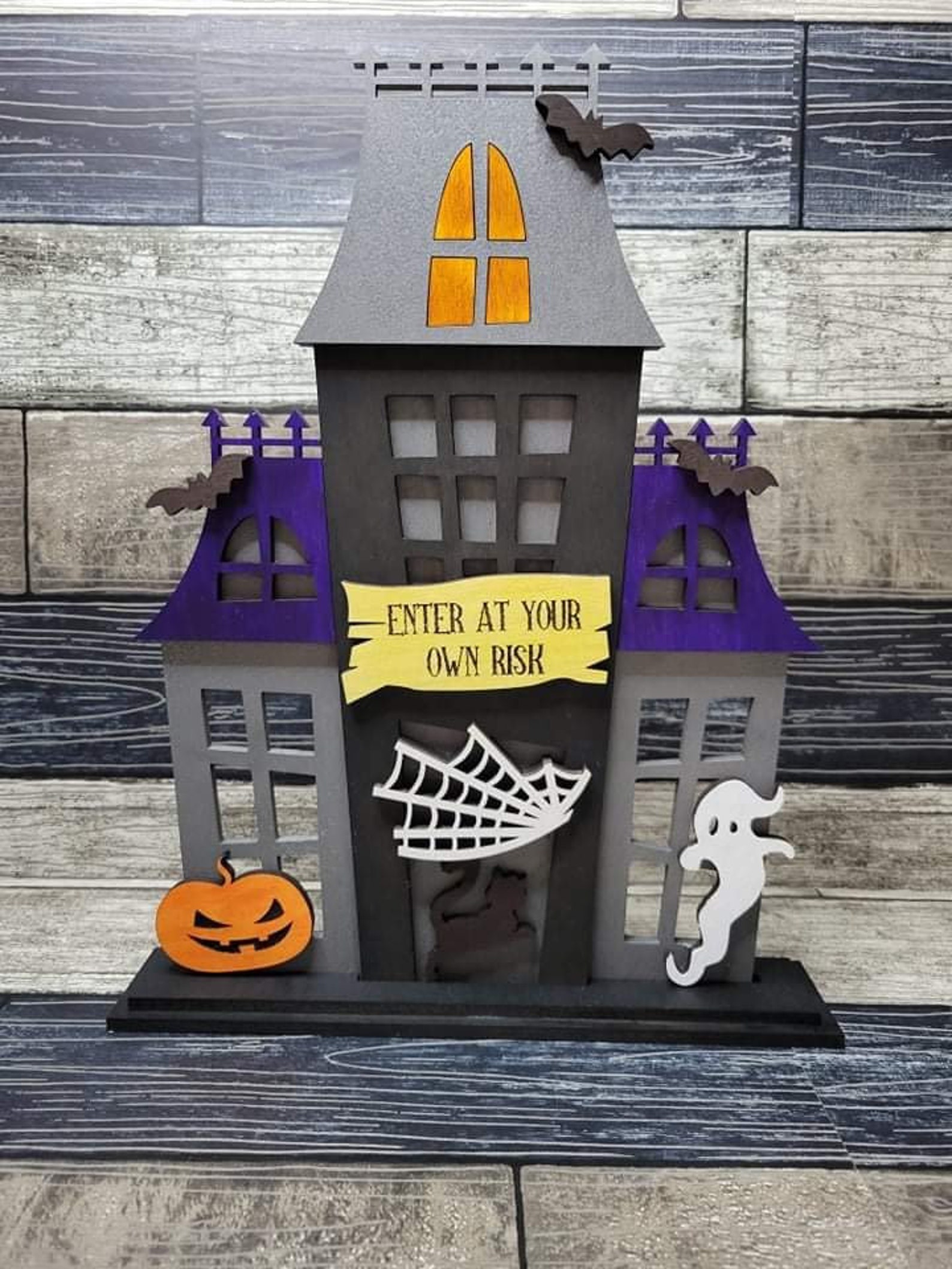 SVG/ LASER Cut/ Digital/haunted House Shelf - Etsy