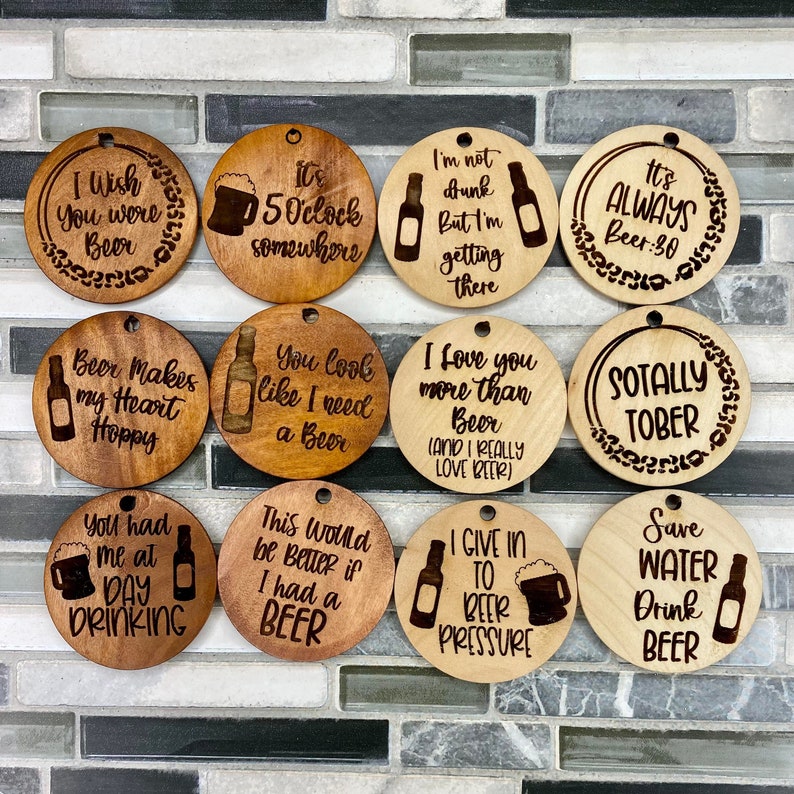 Beer Key Chains/ Beer Wristlets/svg/ LASER Engraved/ - Etsy