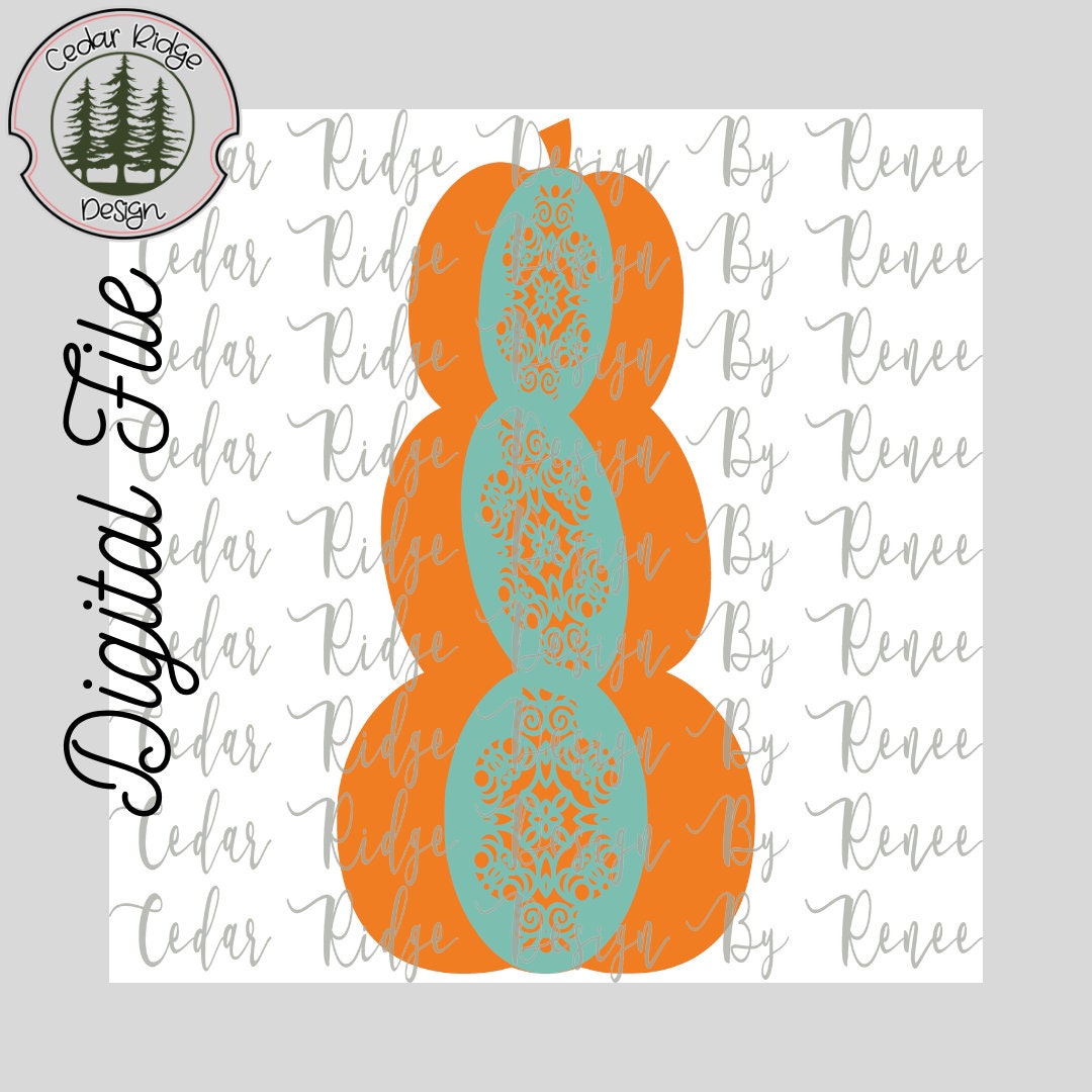 SVG/ LASER Cut/ Digital/elegant Pumpkin Stack/pumpkins/fall/leaner/door ...