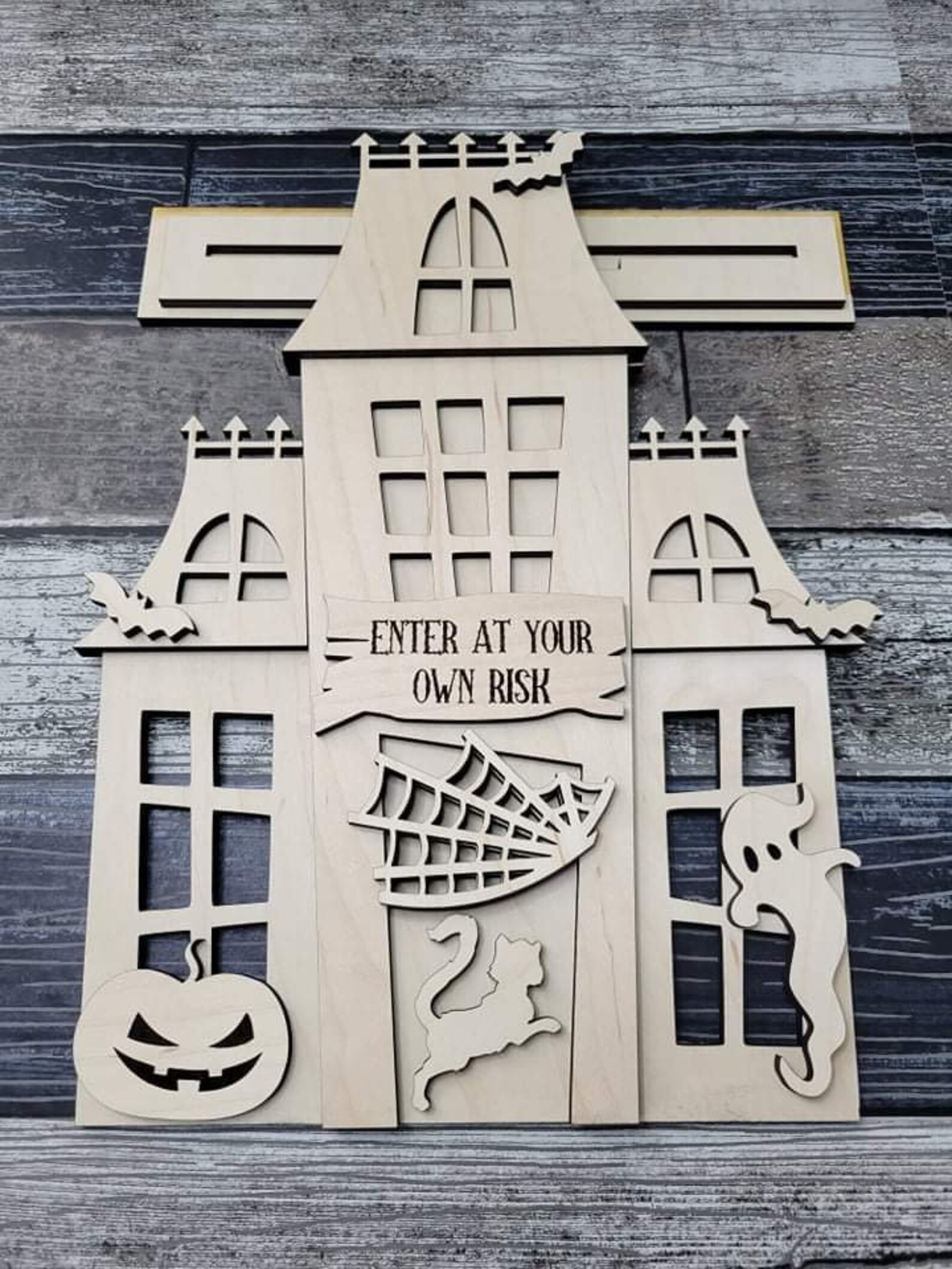 SVG/ LASER Cut/ Digital/haunted House Shelf - Etsy