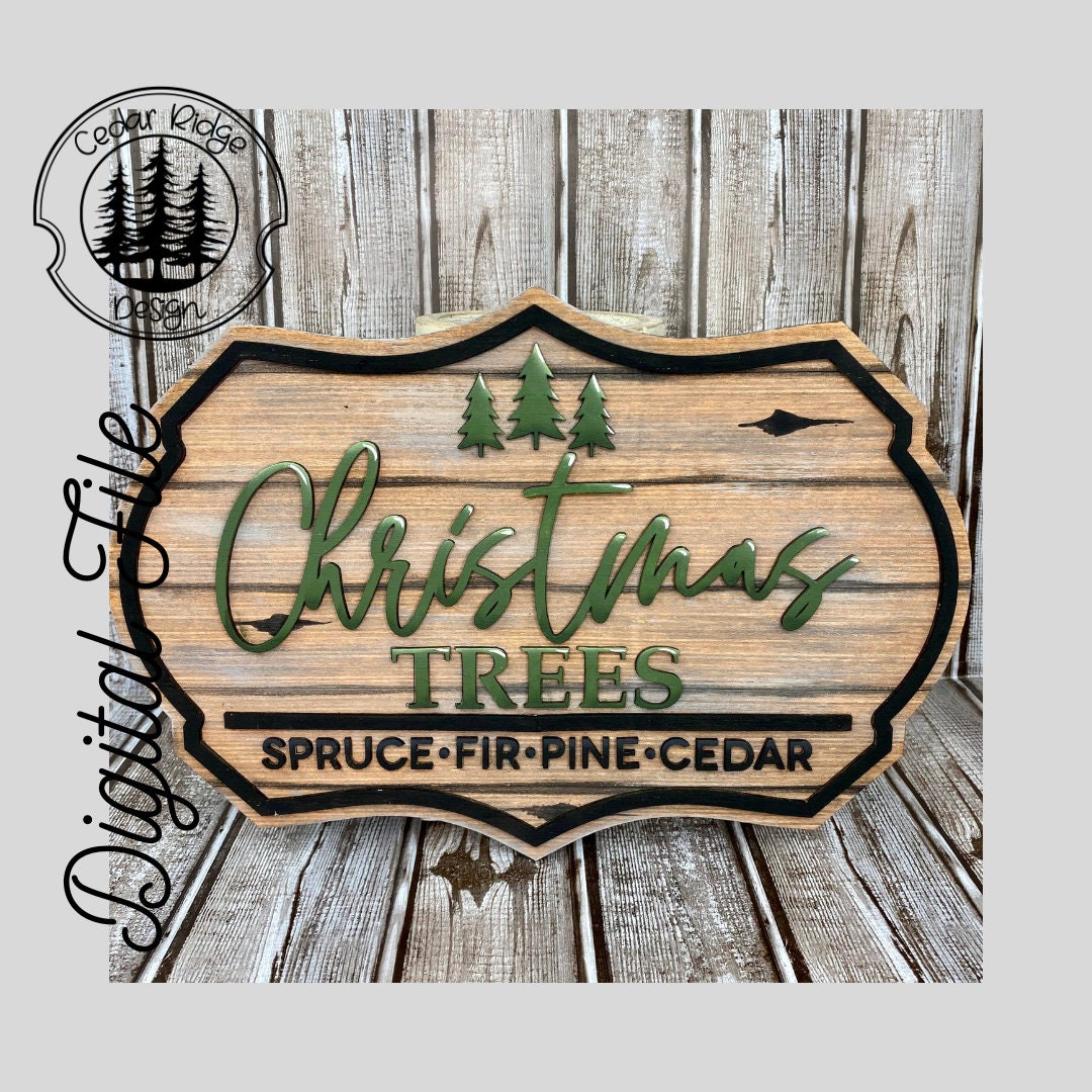 SVG/ LASER Cut/ Digital/christmas Sign/christmas Sign/christmas ...