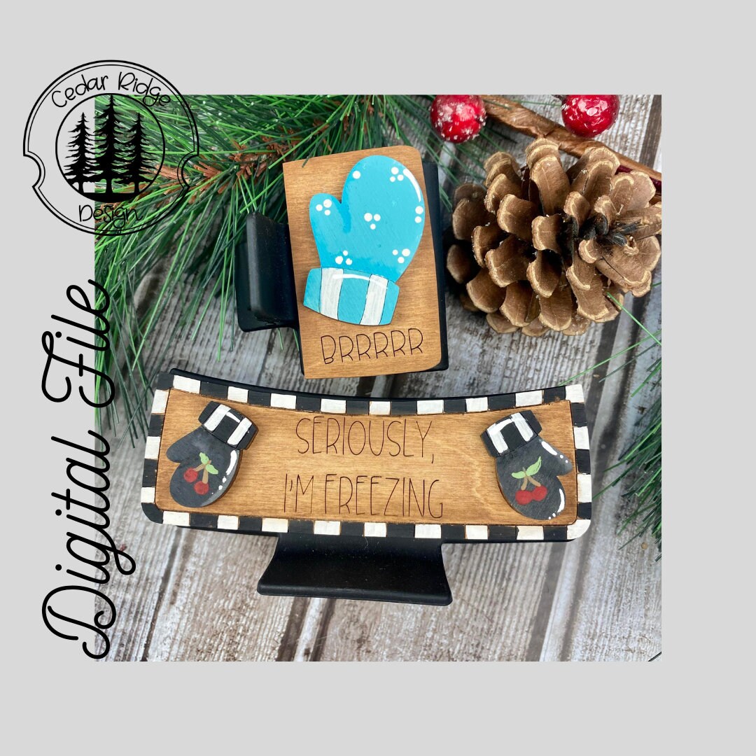 Whimsical Winter Mitten Claw Clip/svg/ LASER Cut/ Digital/winter Mitten ...