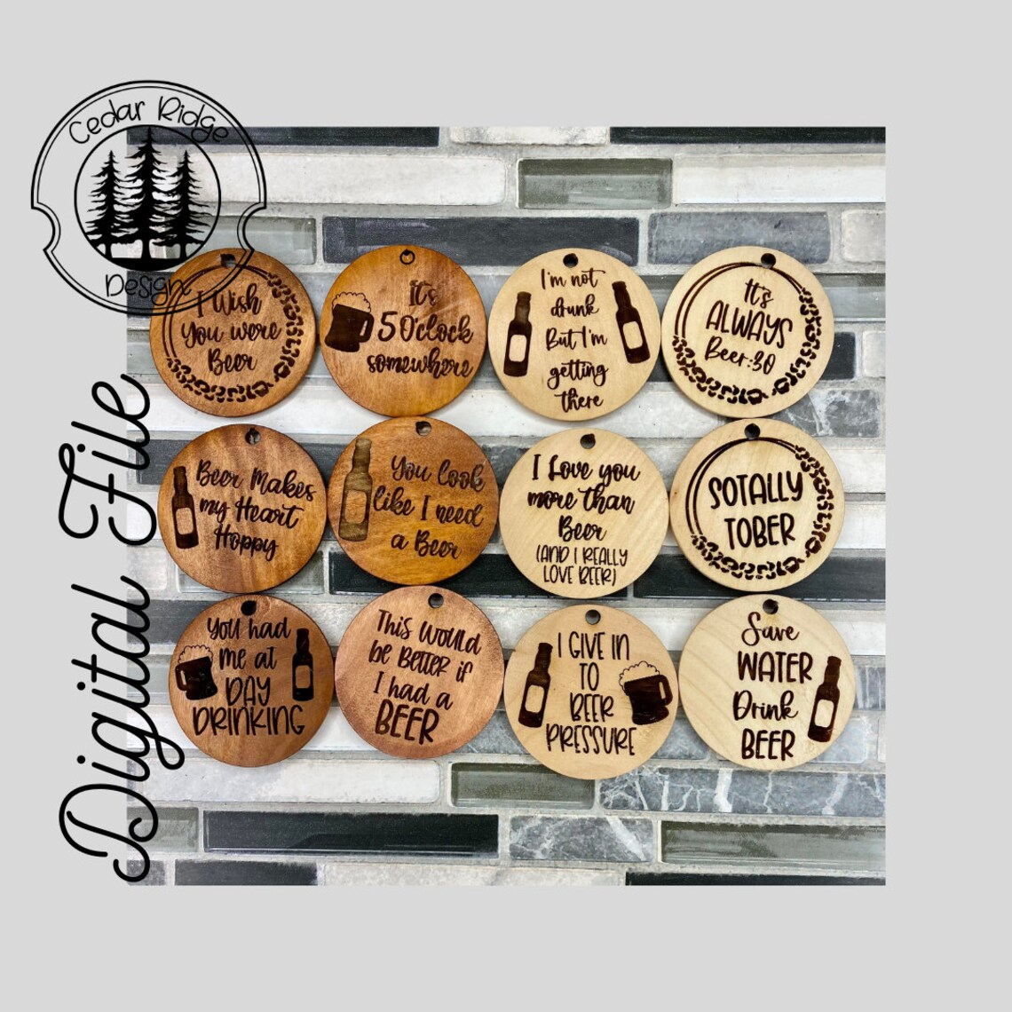 Beer Key Chains/ Beer Wristlets/svg/ LASER Engraved/ Digital/scrap ...