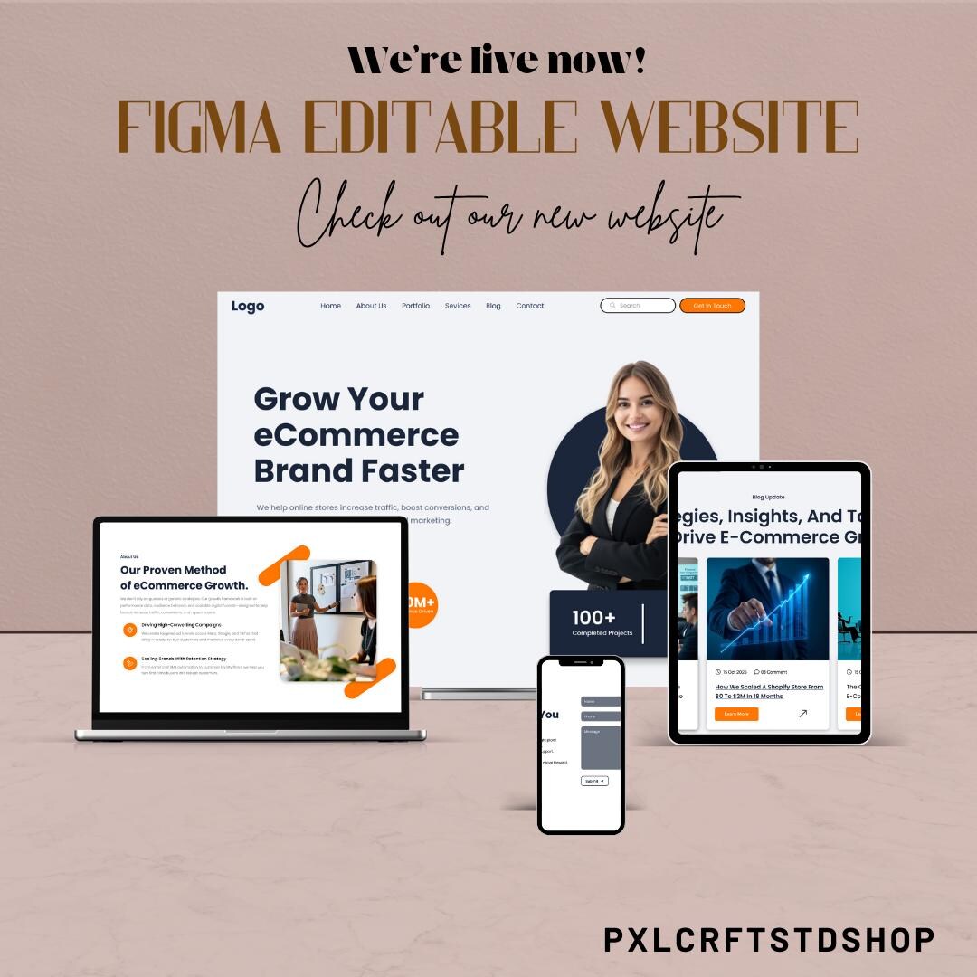 Editable Figma E Commerce Website Templates, Modern Fashion Website ...
