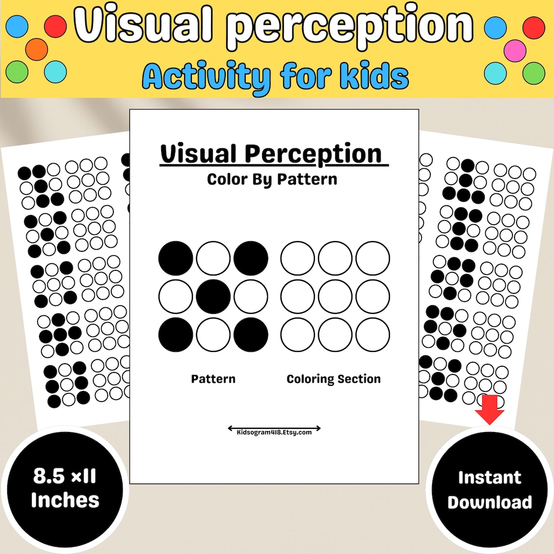 Pattern Matching Worksheets | Visual Perception Activity (printable PDF ...