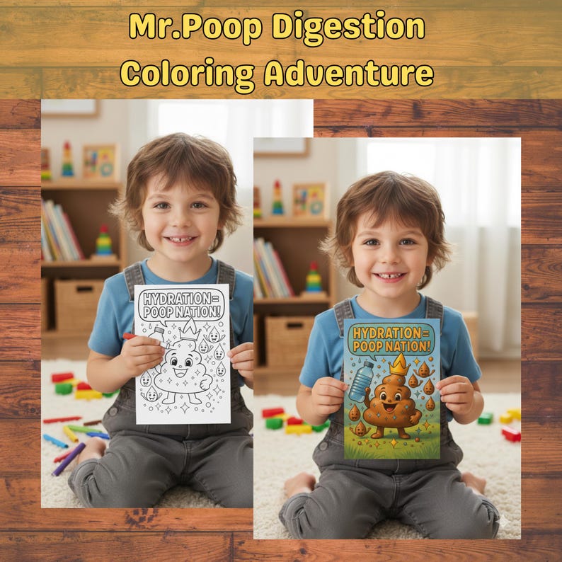 Kids Coloring Pages|mr Poop Digestion Adventure|digestive Health ...