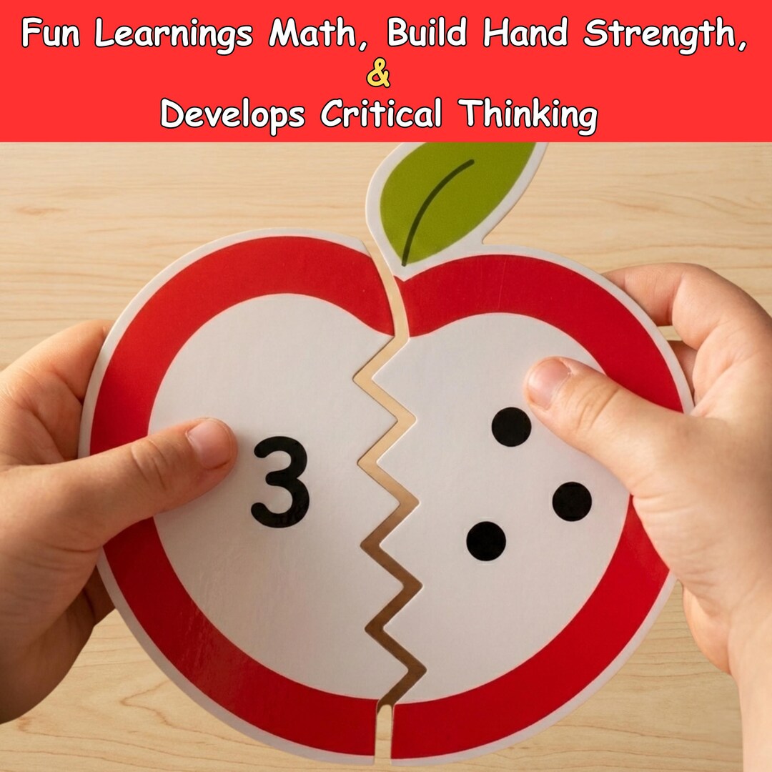 Apple Counting Puzzle 1–10 | Preschool Number Matching Activity | Fine ...