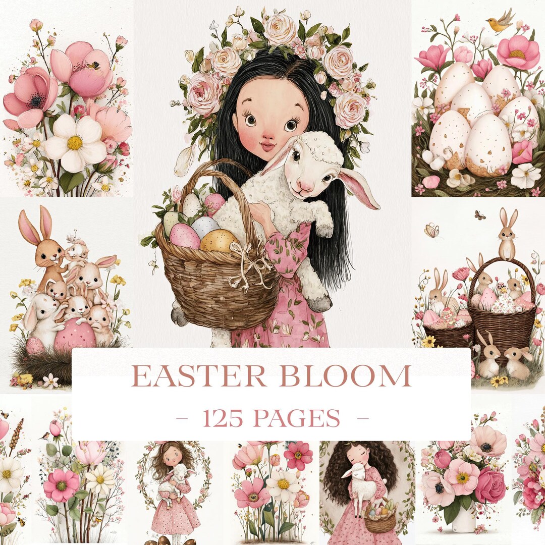 Easter Clipart Bundle, 125 PNG Easter Bunny Girl (digital Download) - Etsy