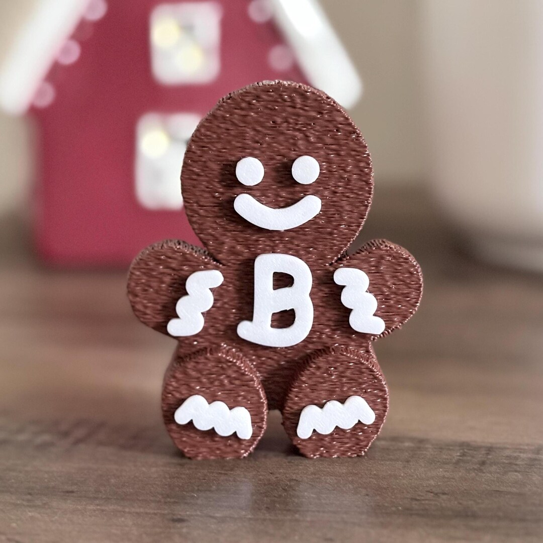 Personalized Gingerbread Man, 3D Printed Christmas Decoration, Classic ...