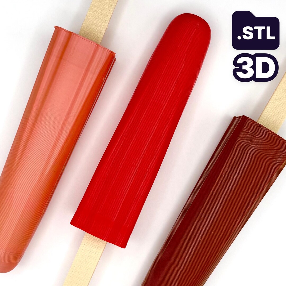 Deliciously Realistic Popsicle - 3D Printer STL File - Fun - Snug Fit ...