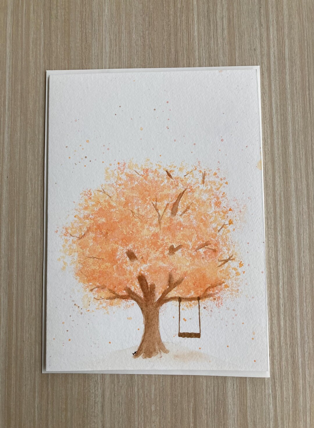 Hand-painted Maple Tree in the Fall Card, Blank Inside (5x7) - Etsy