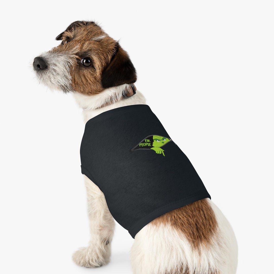 Grinch Peeking Design Pet Tank Top | Funny Holiday Dog Shirt - Etsy