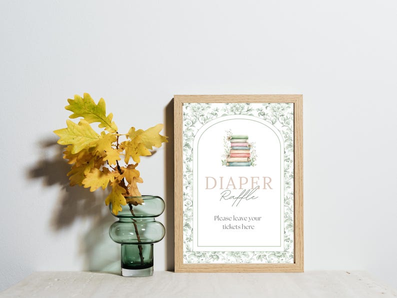 Diaper Raffle Sign Printable, Baby Shower Diaper Raffle Sign, Editable ...