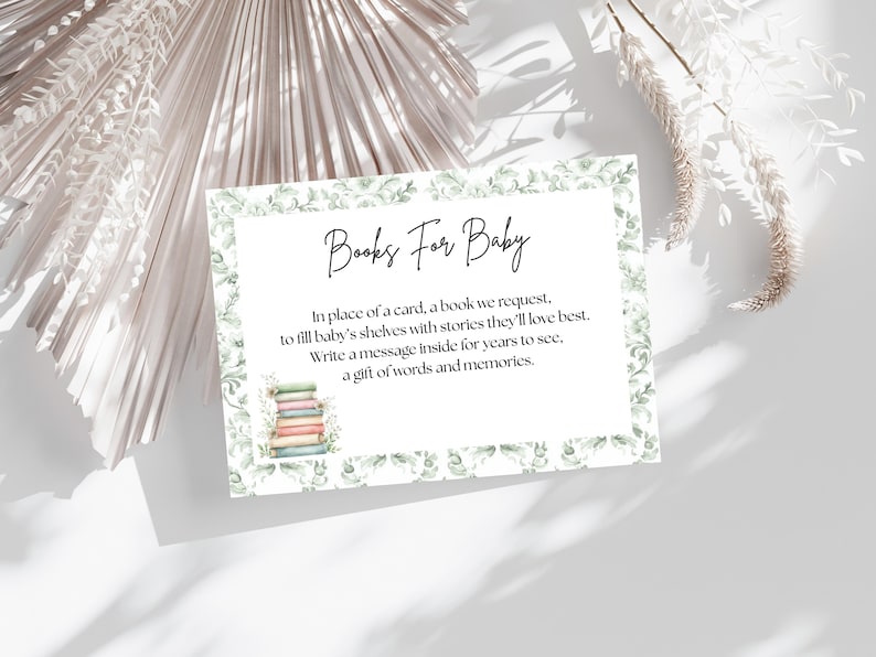 Books for Baby Insert Template, A New Chapter Begins Baby Shower Insert ...