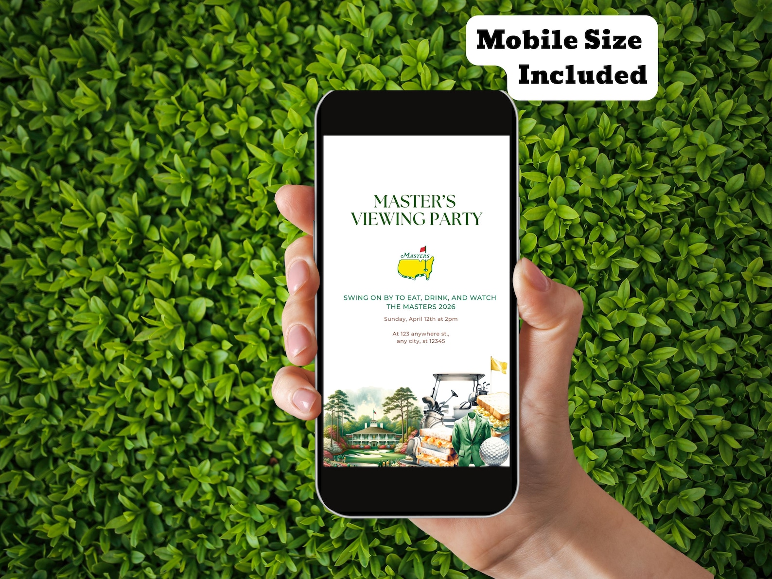 Masters Viewing Party Invitation | Golf Watch Party Invite | Editable ...