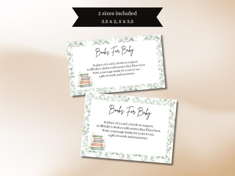 Books for Baby Insert Template, A New Chapter Begins Baby Shower Insert ...
