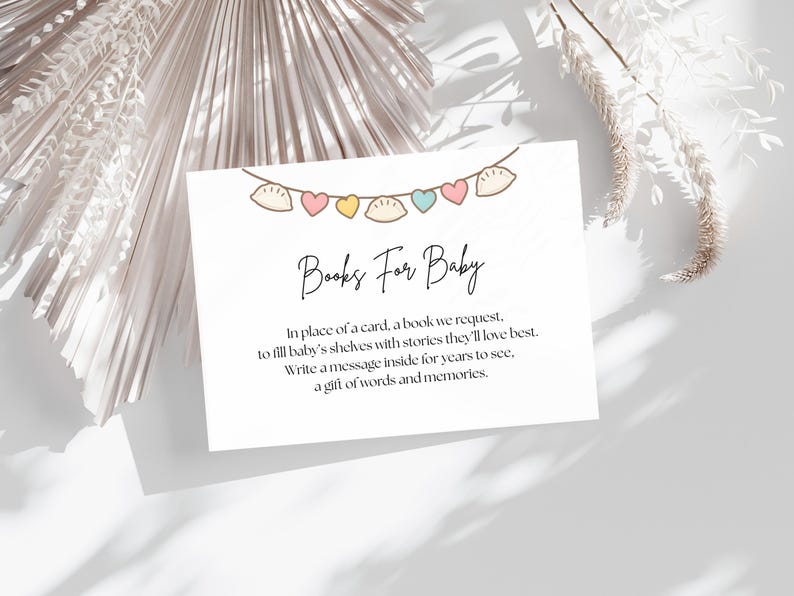 Dumpling Books for Baby Insert Template, Baby Shower Book Request ...